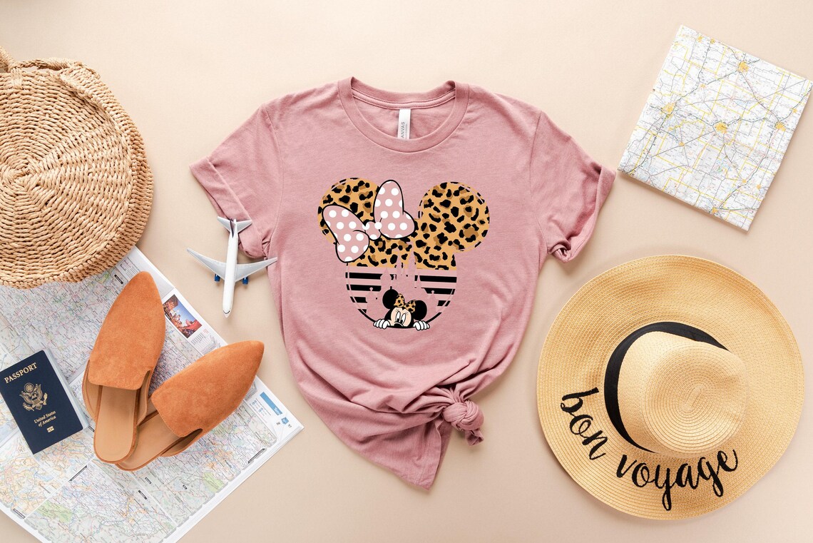 Leopard Print Minnie Mouse Shirt, Cute Disney Mom Shirt, Leopard Minnie ...