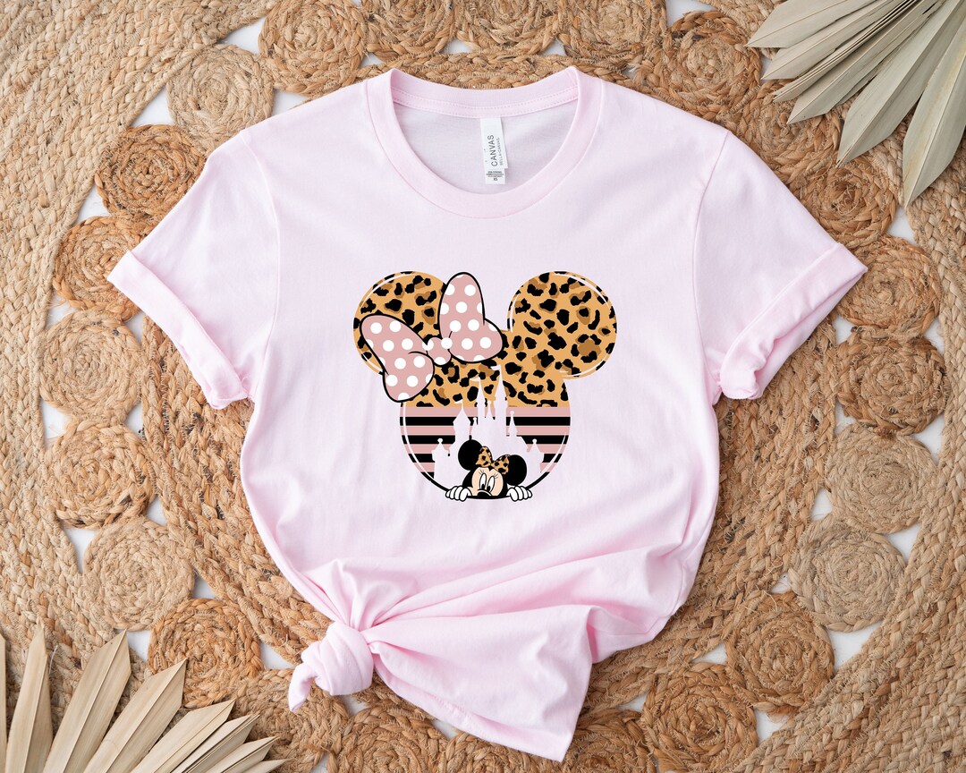 Leopard Print Minnie Mouse Shirt, Cute Disney Mom Shirt, Leopard Minnie ...