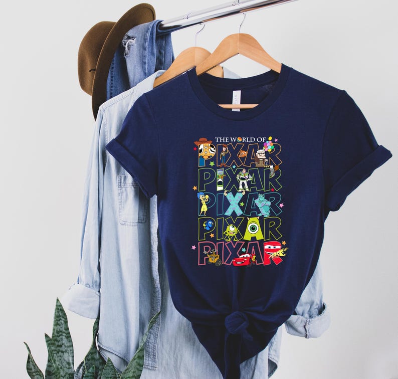 Vintage Meet Me at Pixar Pier Disney Characters Shirt,disneyland Pixar ...