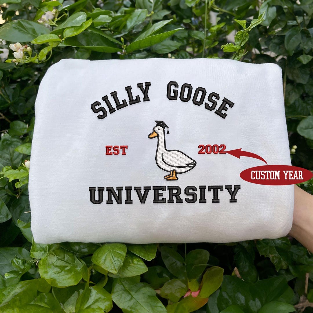 Silly Goose Graduation University Embroidered Sweatshirt, Custom Year ...