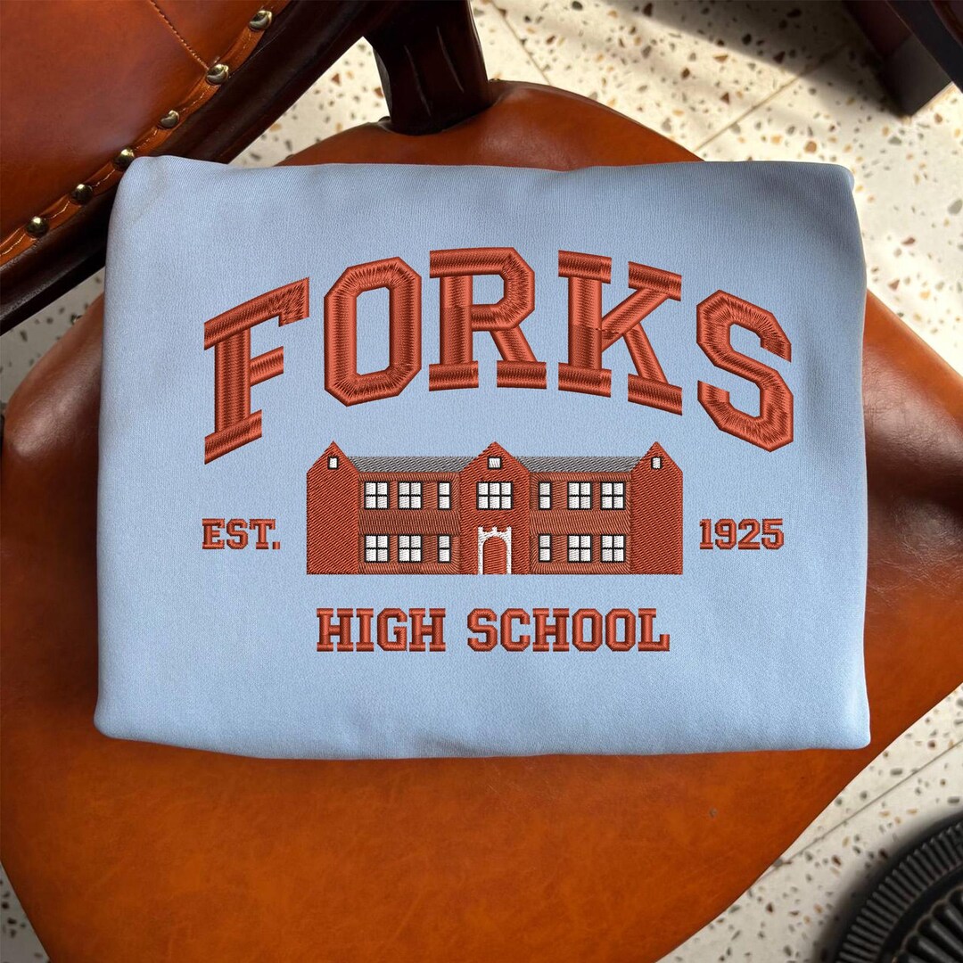 Twilight Fork High School Embroidered Sweatshirt, the Twilight Saga Tee ...