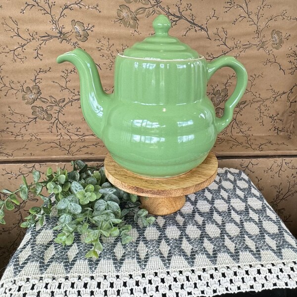 Green Teapot - Etsy