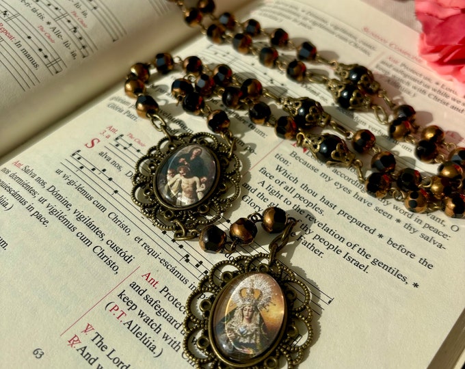 Vintage-style Seven Sorrows Chaplet, Our Lady of Sorrows, Catholic ...