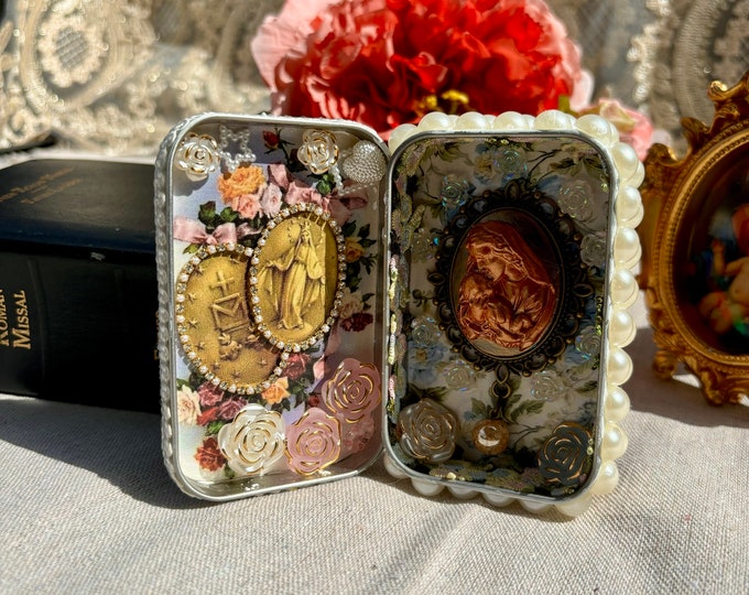 Handmade Catholic Pocket Altar, Portable Shrine, Devotional Prayer Kit ...