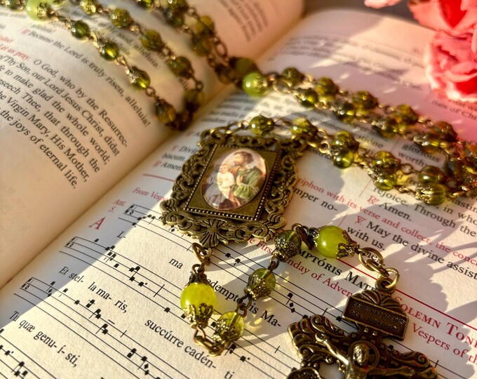 Vintage-style St. Joseph Rosary, Catholic Gifts, Handmade Rosary ...
