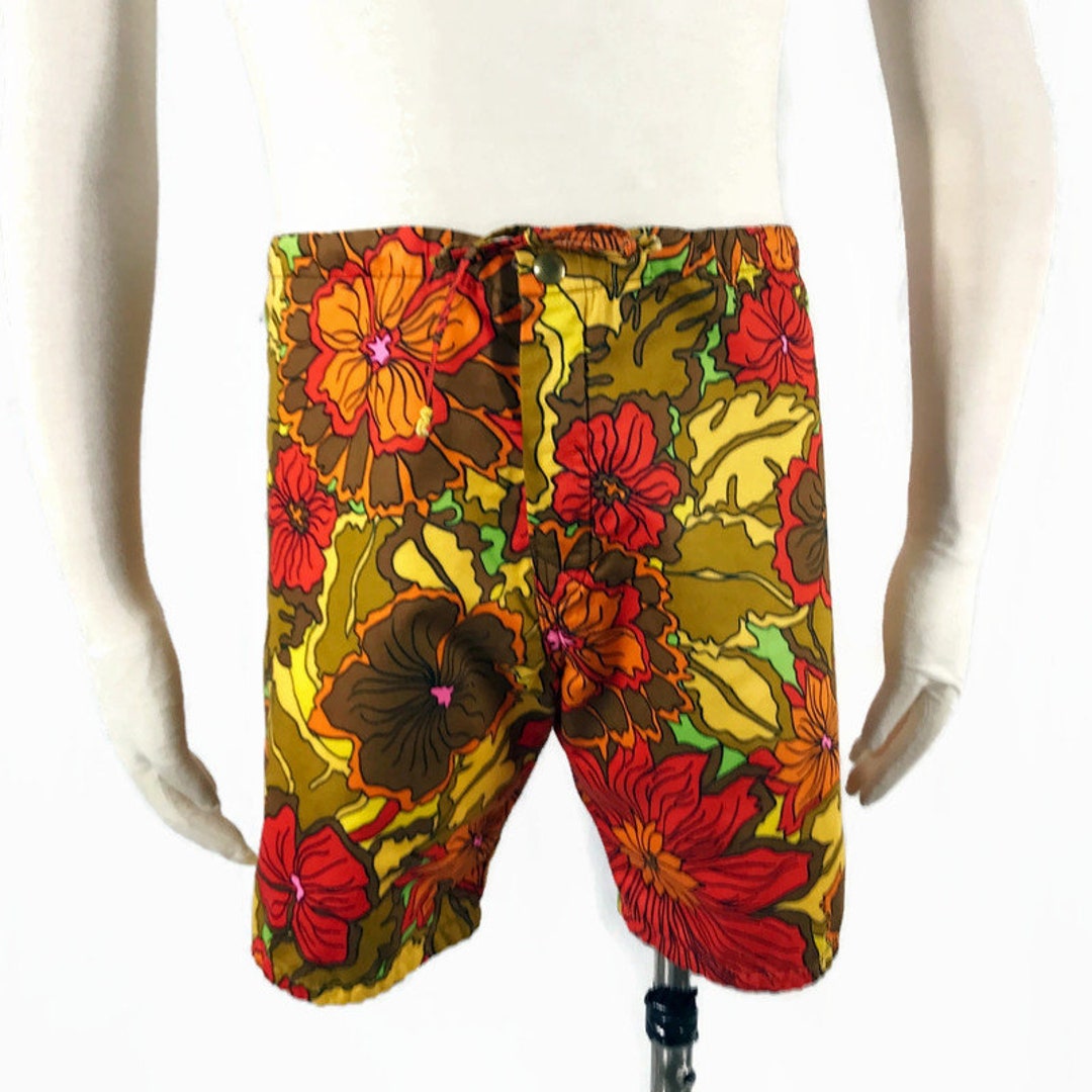 Vintage 60s Swim Trunks Psychedelic Shorts Macgregor Swimsuit Swimwear ...