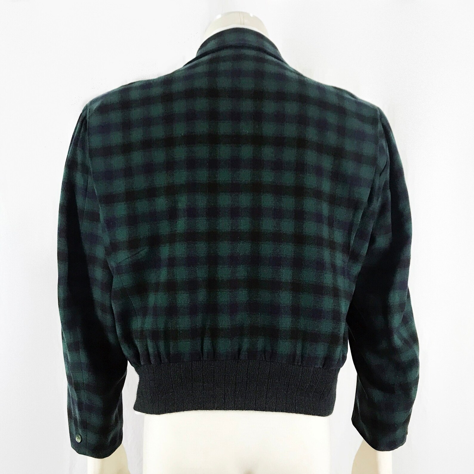 Vintage 50s Jacket Men's Pendleton Plaid Wool Bomber Coat Rockabilly ...