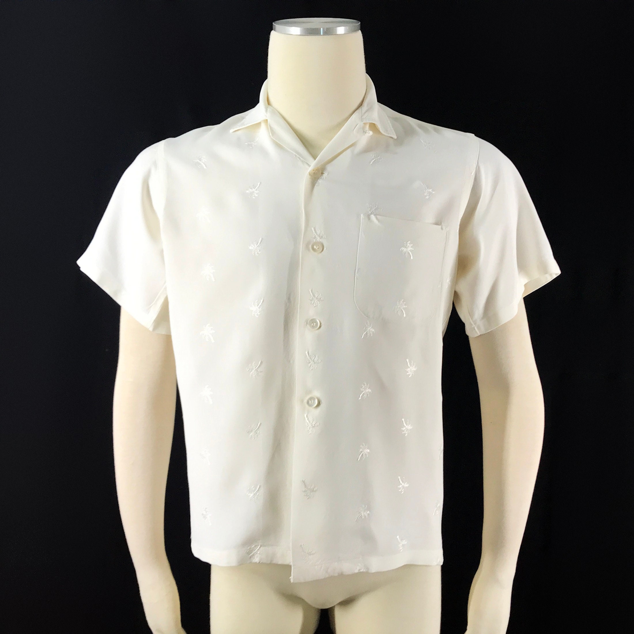Vintage Rayon Loop Collar Shirt - Etsy Vintage Rayon Loop Collar Shirt - Etsy