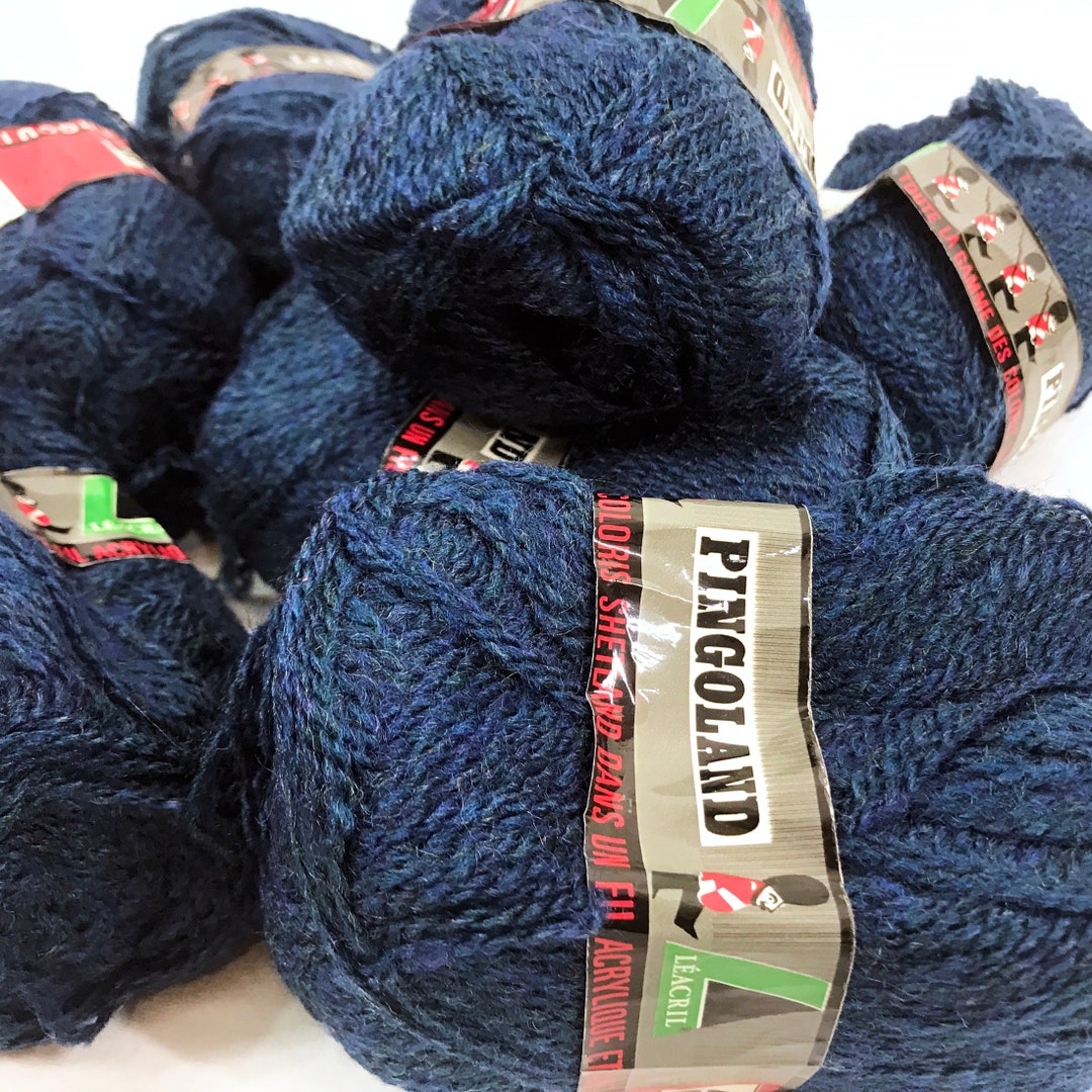 Vintage Pingouin Yarn Pingoland Cadet Blue Wool Acrylic Blend Lot of 8 ...