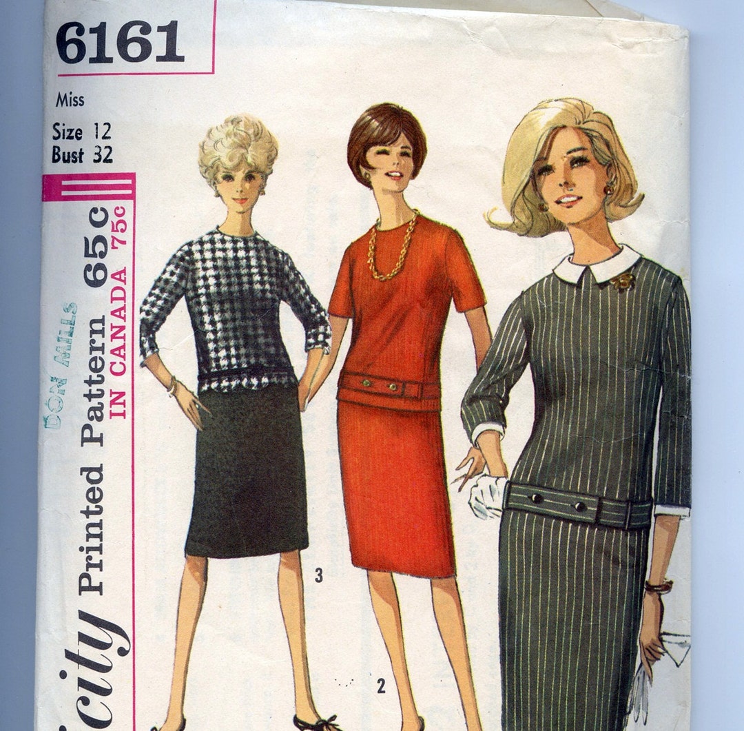Vintage 60s Pattern MOD Scooter Dress Shift Simplicity 6161 - Etsy