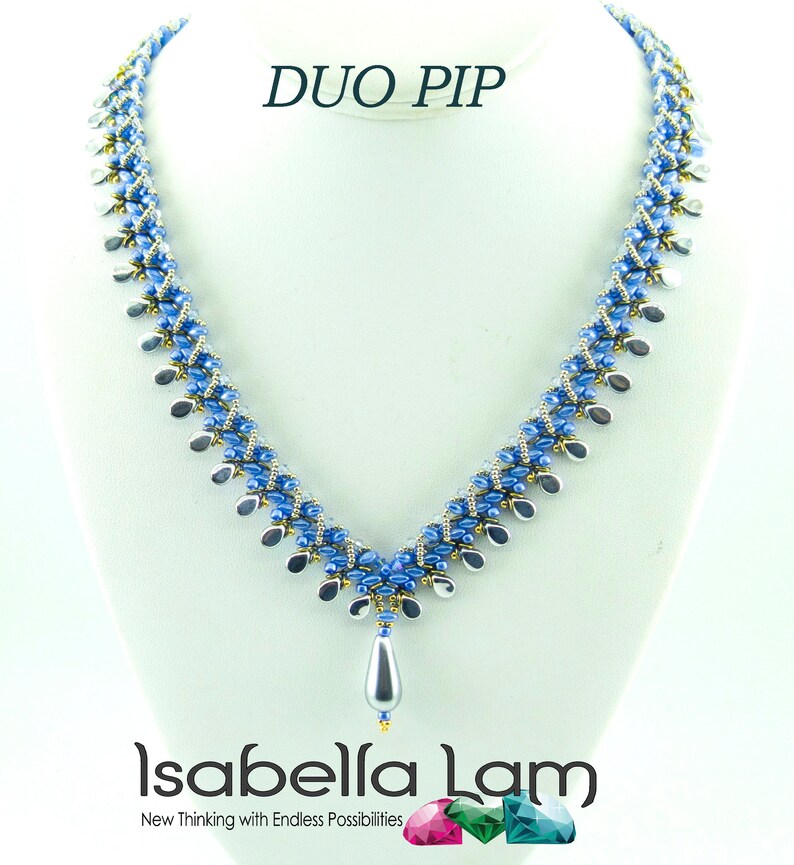 DUO PIP Superduo Beadwork Necklace Beading Kit instruction - Etsy