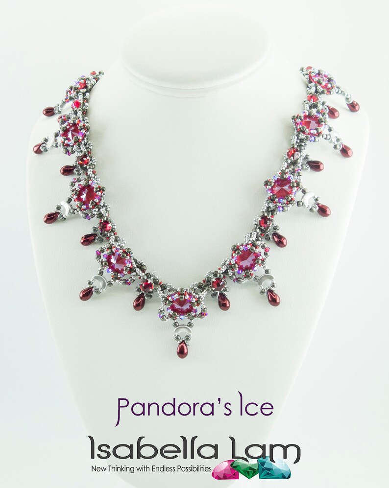 PANDORAS ICE Beadwork Necklace Pdf Tutorial Instructions for - Etsy