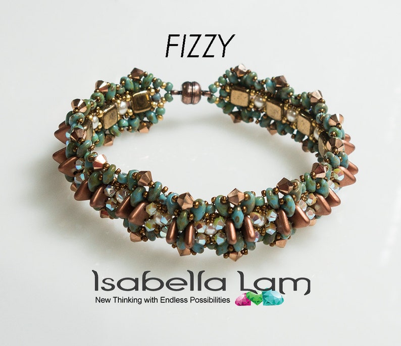 FIZZY Two Hole Beads Swarovski Beads Bracelet Tutorial - Etsy
