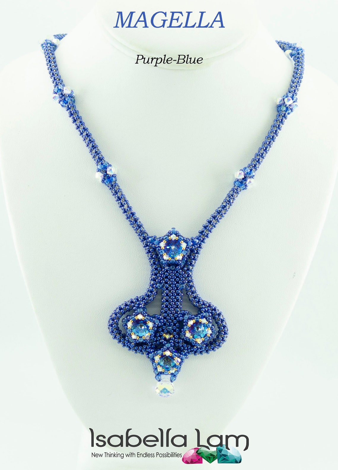Magella Austrian Crystal Rivoli Necklace Tutorial - Etsy