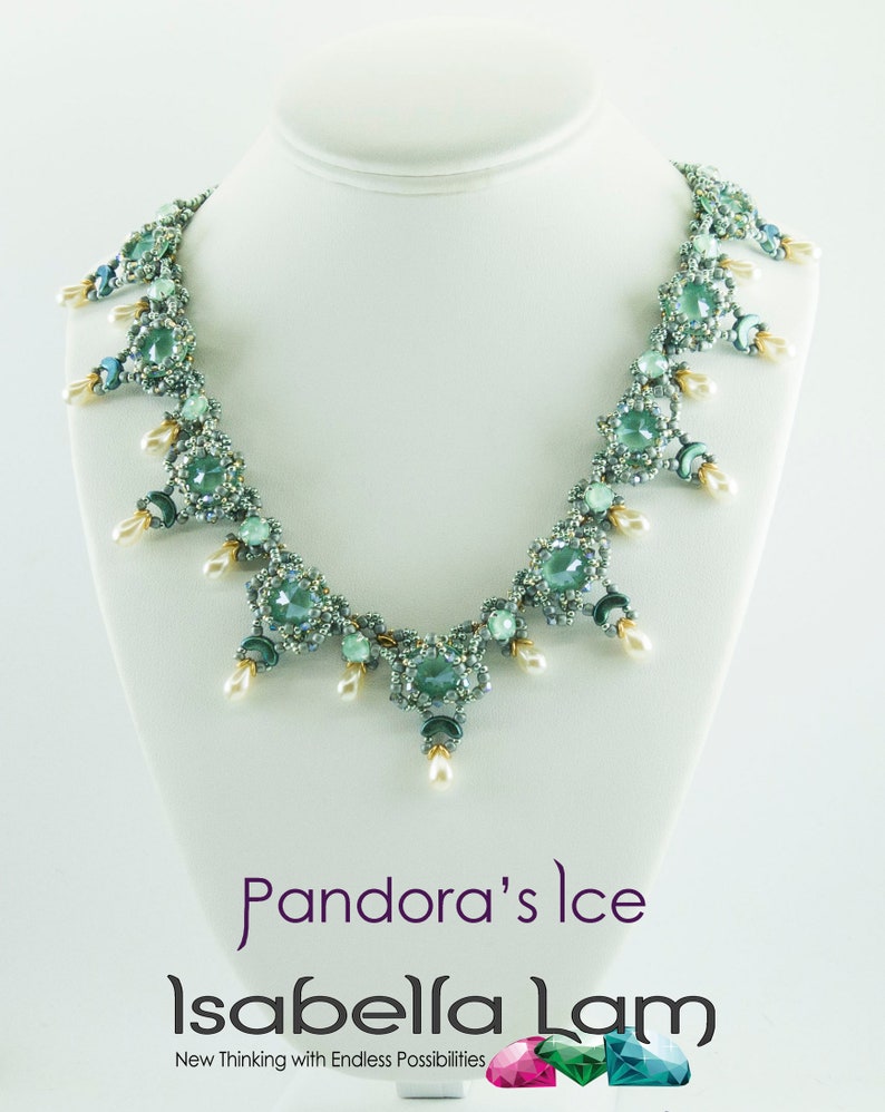 PANDORAS ICE Beadwork Necklace Pdf Tutorial Instructions for - Etsy