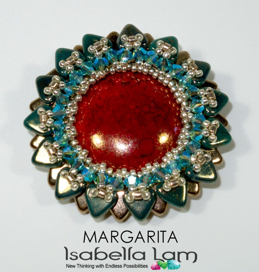 MARGARITE Pendant Stone DIY Beading Kit (instruction and Materials) - Etsy