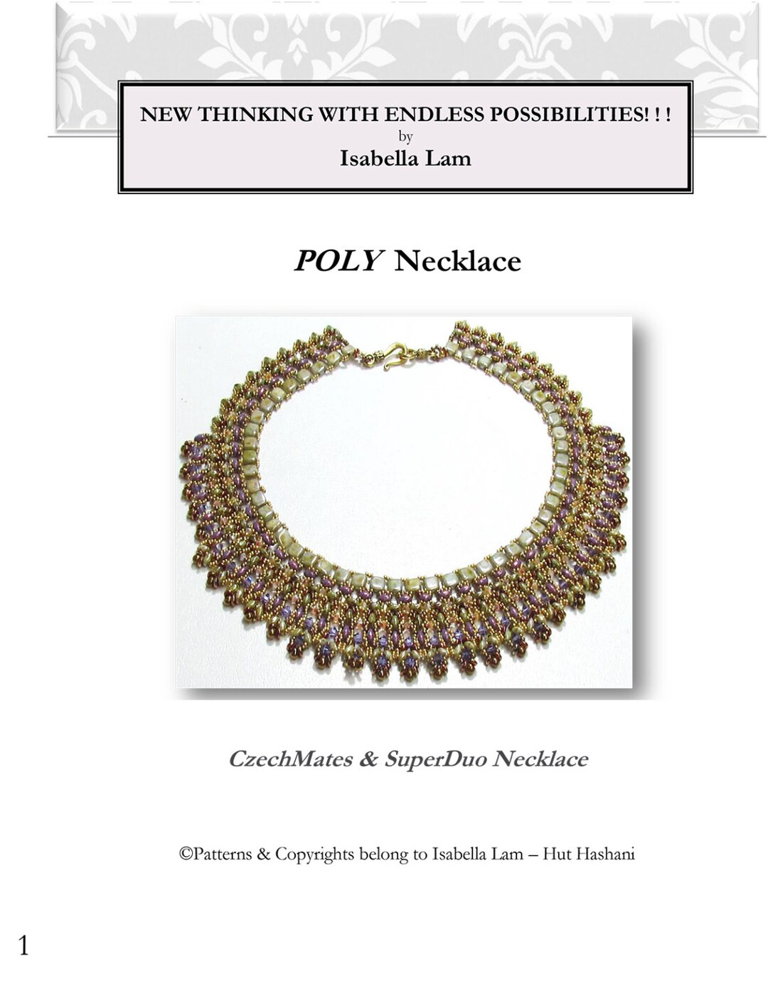 POLY Necklace, Czech Mates and Superduo Beadwork Necklace Tutorial ...