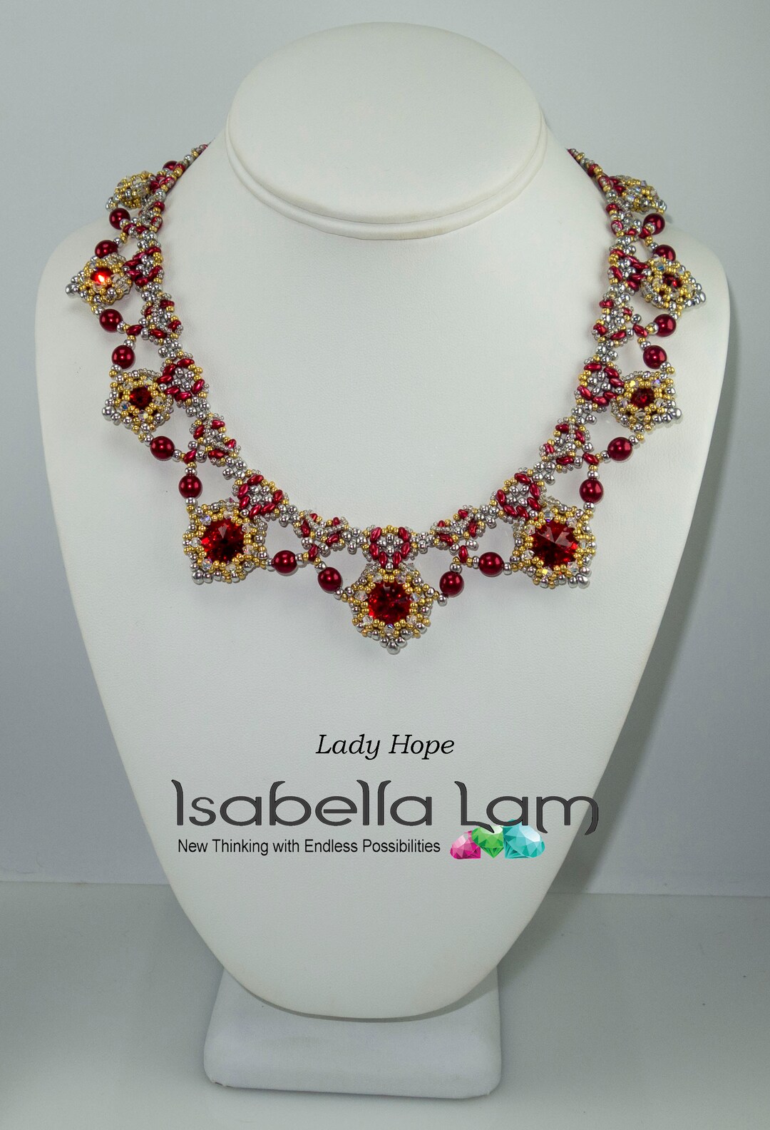 LADY HOPE Beadwork Necklace Pdf Tutorial Instructions for Personal Use ...