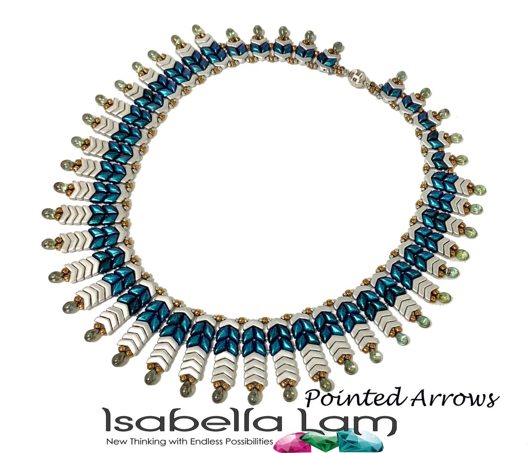 Pointed ARROWS With New ARROW and Gemduo Beads Beading Necklace KIT - Etsy