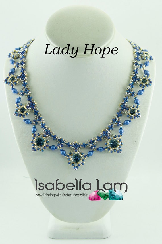 LADY HOPE Beadwork Necklace Kit materials and Instructions - Etsy