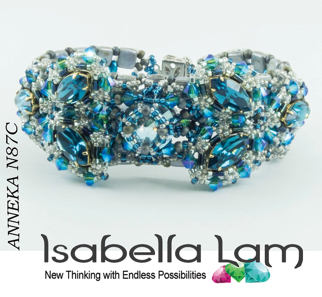 ANNEKA Swarovski Navette Beadwork Bracelet DIY Beading Kit Tutorial - Etsy