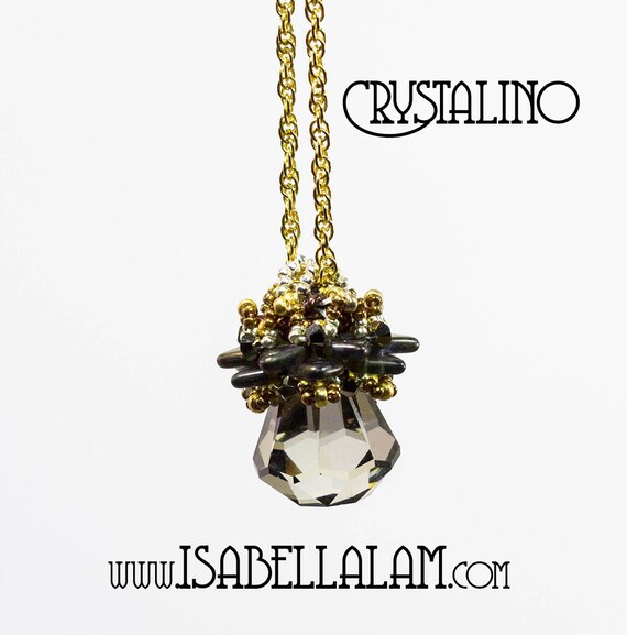 CRYSTALINO Swarovski 6022 XIRIUS Raindrop pendant Tutorial instructions for personal use only