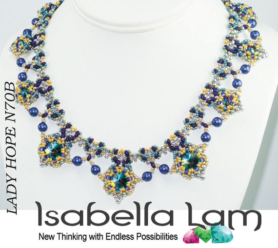 LADY HOPE Beadwork Necklace Kit materials and Instructions | Etsy