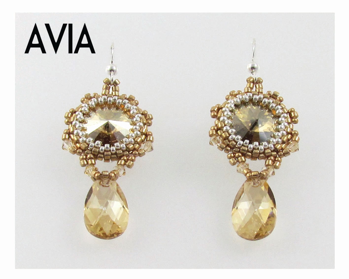 AVIA Swarovski Rivoli Earrings DIY Beading Kit (instruction and ...