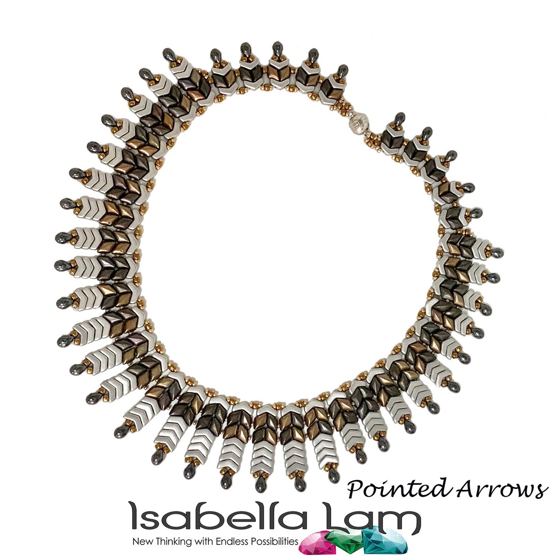 Pointed ARROWS With New ARROW and Gemduo Beads Beading Necklace KIT - Etsy