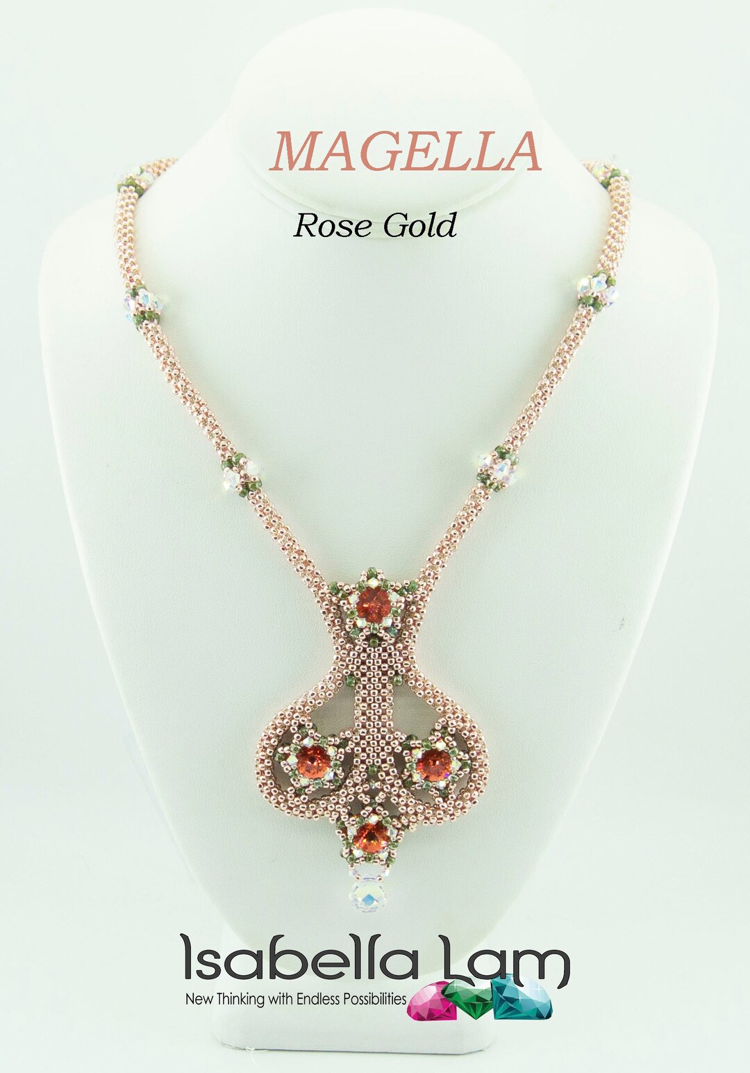 Magella Austrian Crystal Rivoli Necklace Kit and Tutorial - Etsy