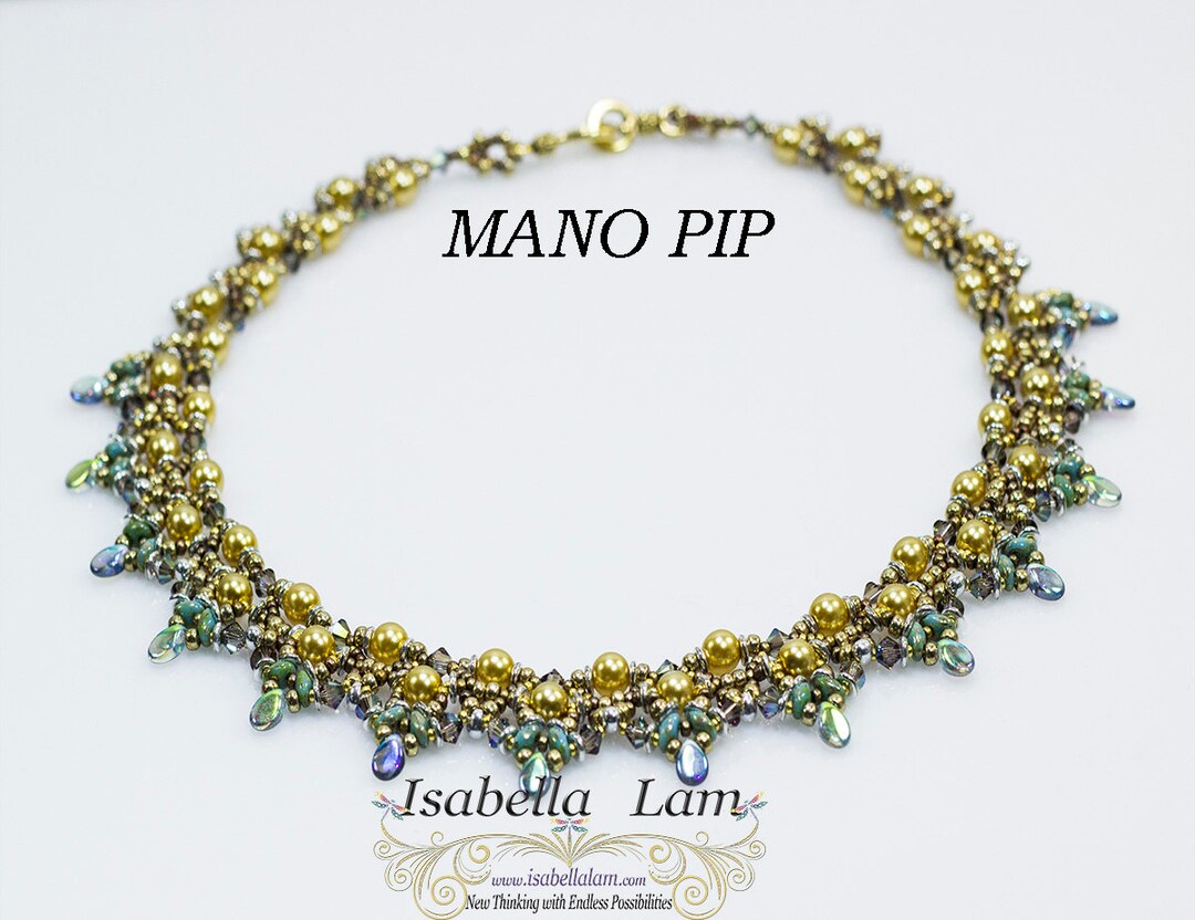 MANO PIP O-beadspearl and Superduo Beadwork Necklace Tutorial ...