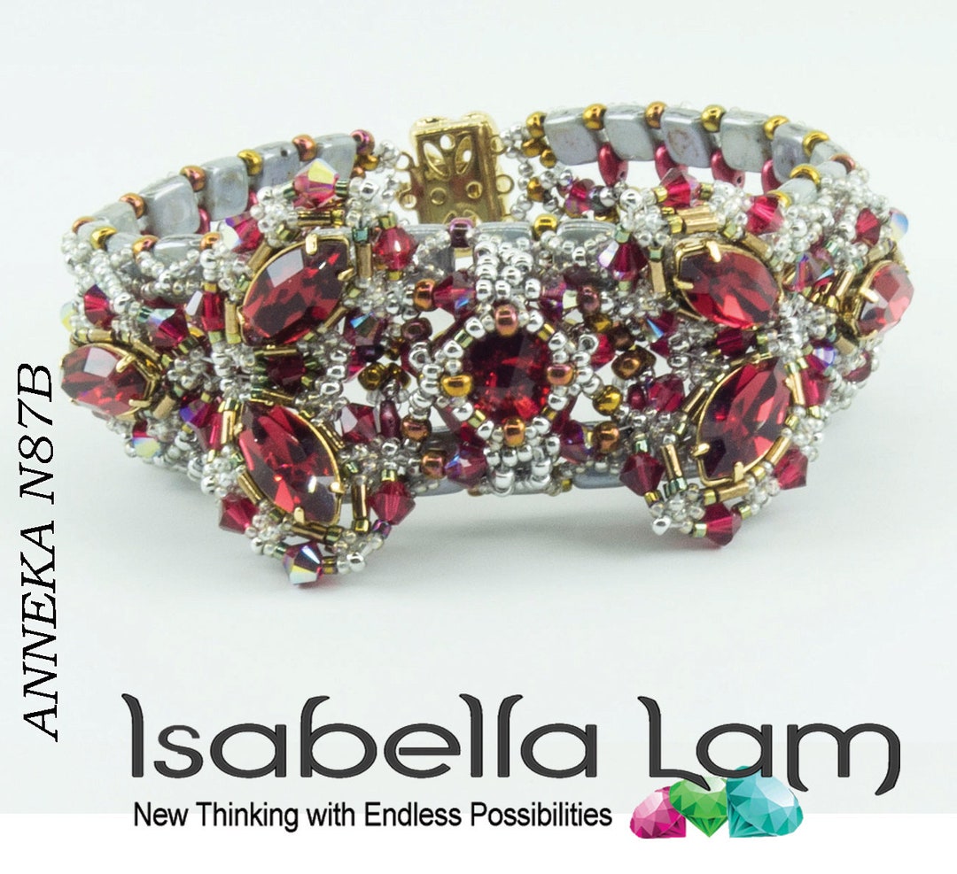 ANNEKA Swarovski Navette Beadwork Bracelet DIY Beading Kit Tutorial - Etsy