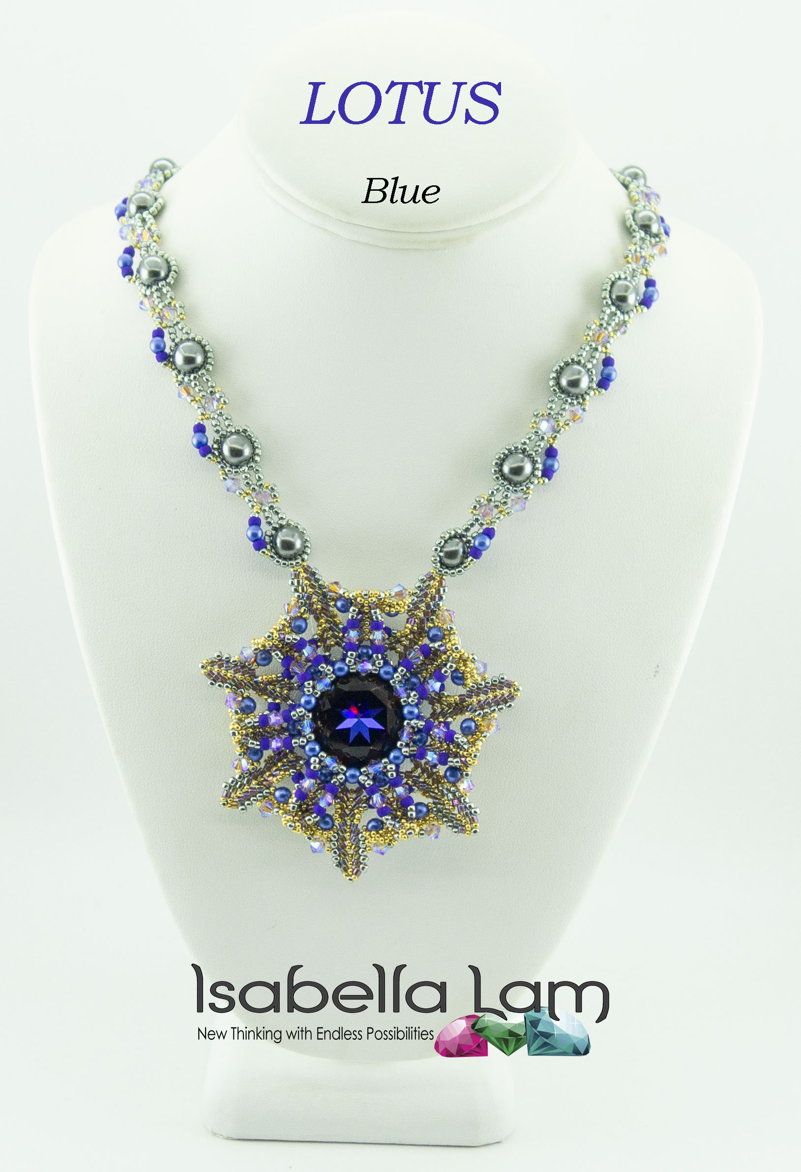 Lotus Austrian Crystal Fancy Stone and Pearls Necklace Tutorial - Etsy