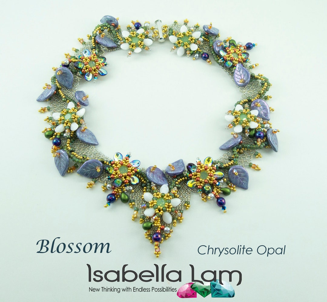 Spring Blossom Austrian Crystal Stones Necklace Tutorial - Etsy