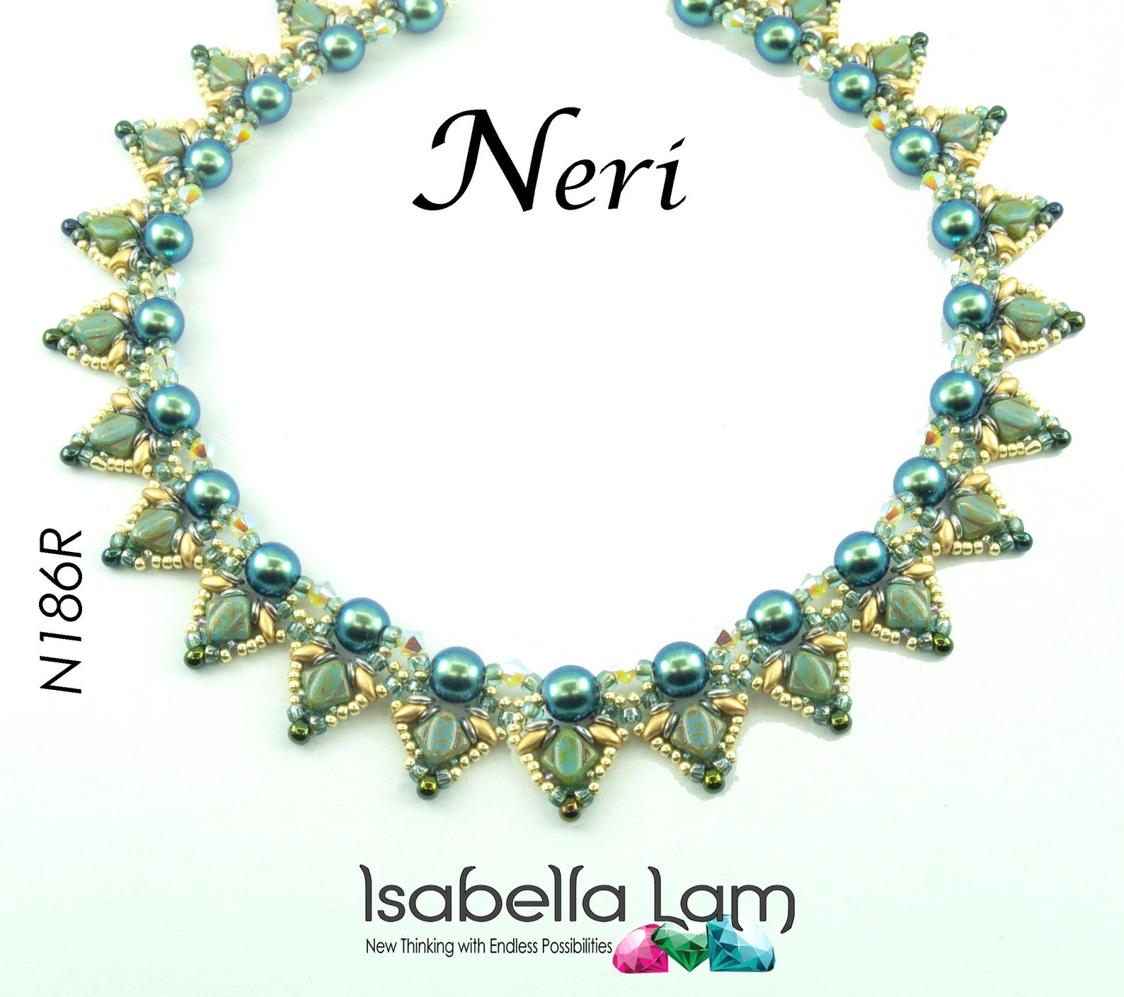 NERI V2 Silky Superduo and O Beads Beadwork Necklace Beading Kit ...