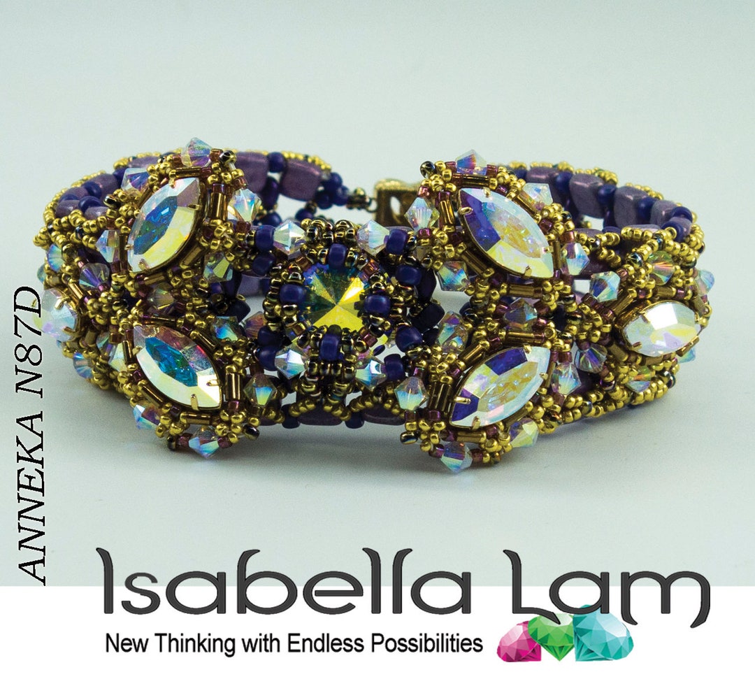 ANNEKA Swarovski Navette Beadwork Bracelet DIY Beading Kit Tutorial - Etsy