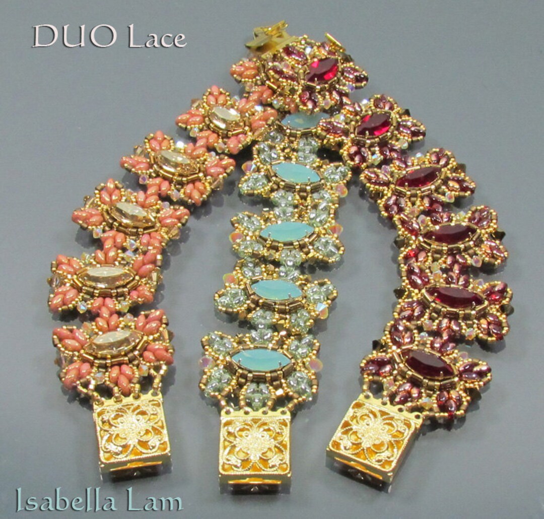 DUO Lace Superduo Beadwork Bracelet Pdf Tutorial Instructions for ...