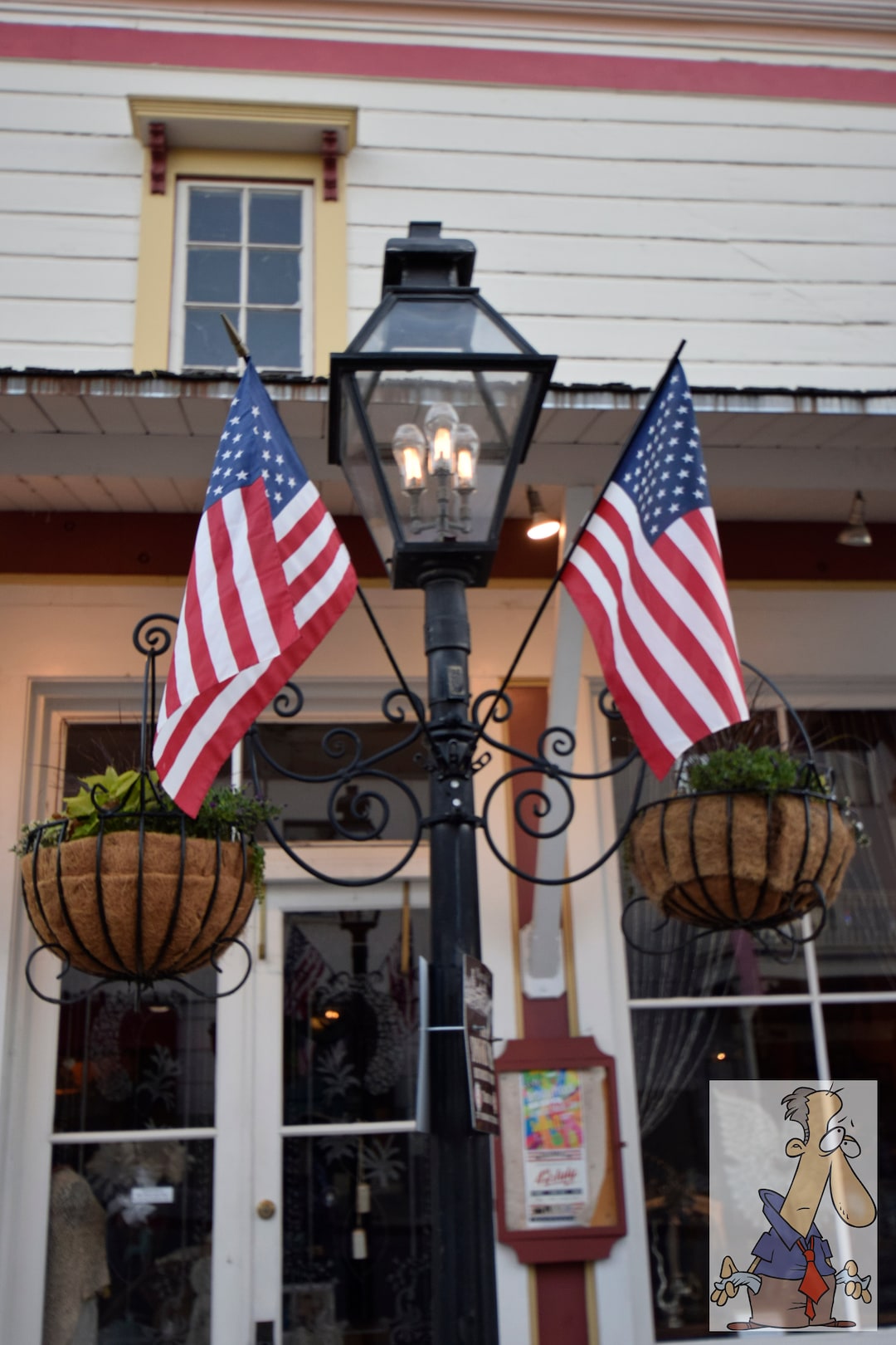 Gas Lamp Post and Flags - Etsy