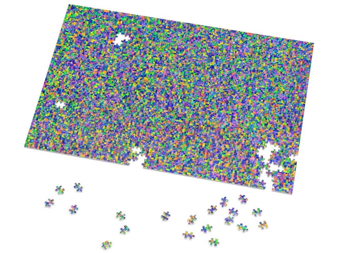 Puzzle, Pixel Challenge, Paper Mosaic, 1000 Pieces, Full Color Jigsaw ...
