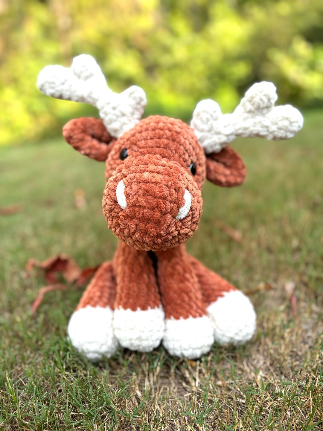 Handmade Moose Stuffed Animal | Crocheted Moose | Cute Moose Stuffy - Etsy