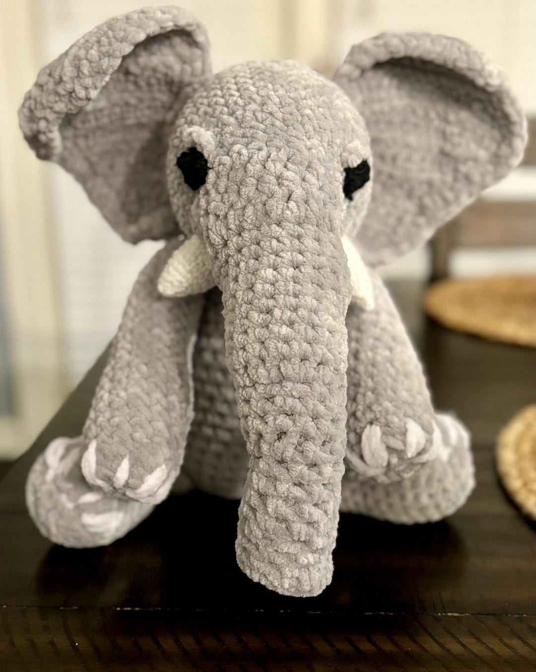 Handmade Crocheted Elephant Plushie | Baby Gift | Stuffed Animal - Etsy