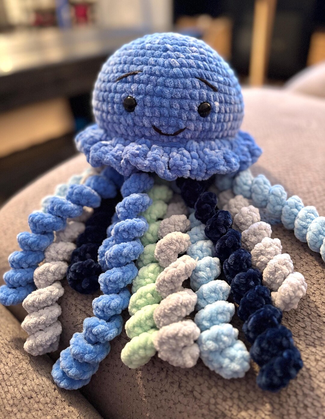Handmade Crocheted Jellyfish Plushie | Soft Sea Animal | Stuffed Animal ...