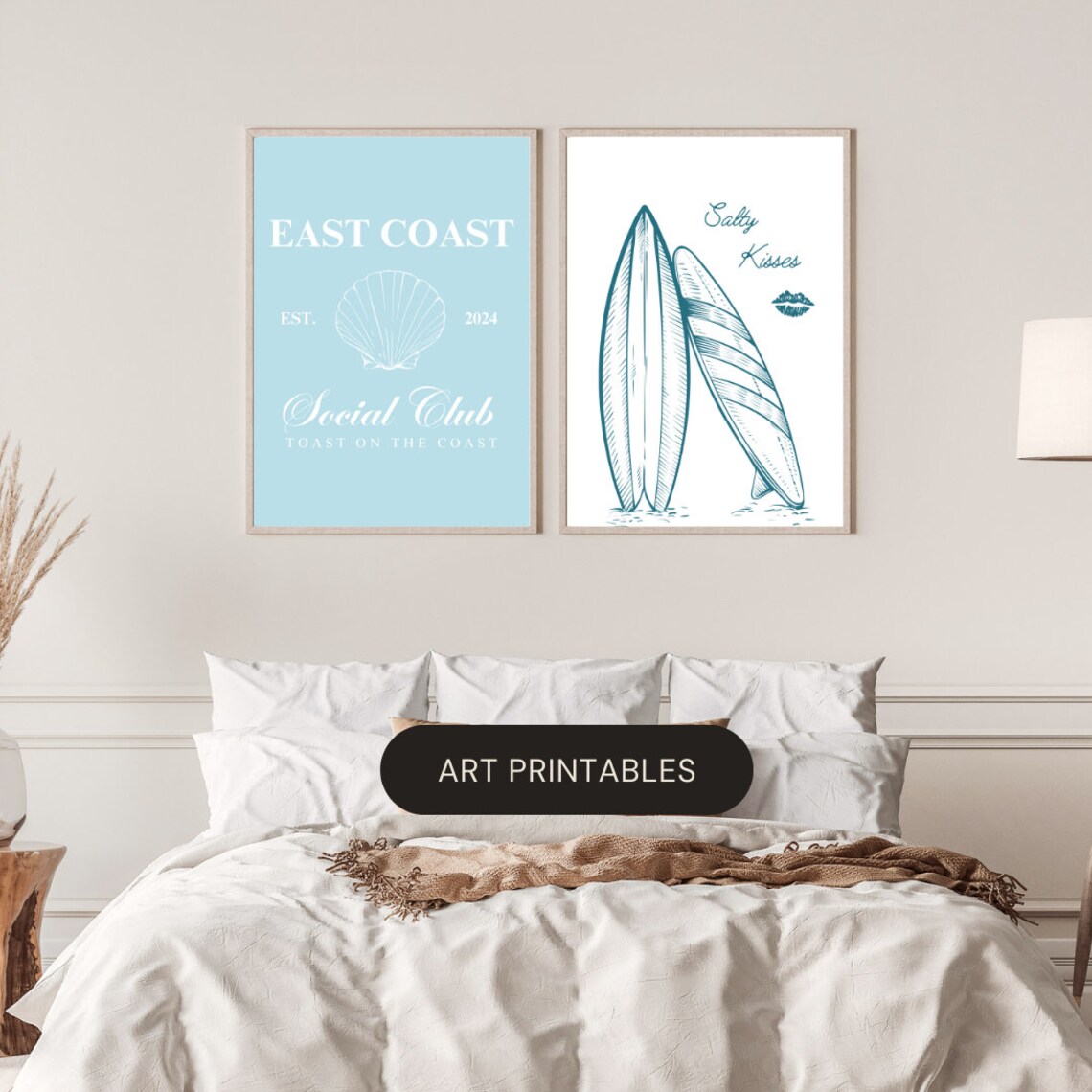 Trendy Dorm Room Coastal Wall Art College Wall Prints 4 Blue Poster Set ...