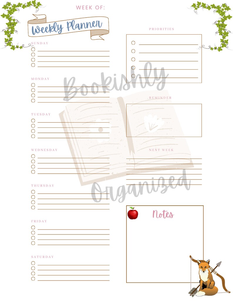Once Upon A Broken Heart Themed Planner Sheets - Etsy