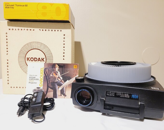 Kodak 760H Carousel Slide Projector Serviced Rebuilt Fully Functional ...