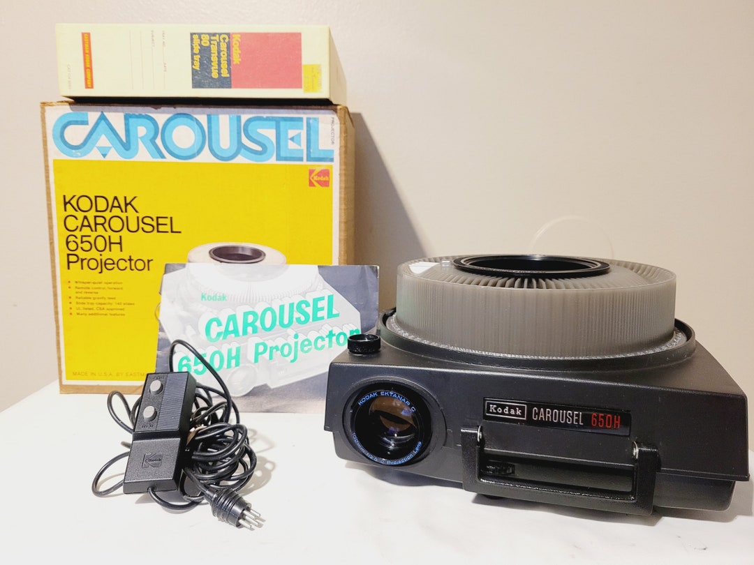Kodak 650H Carousel Slide Projector Serviced Fully Functional See Video ...