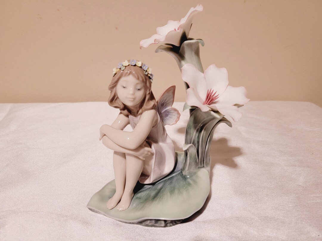 Lladro Lakeside Daydream 6644 Fairy Butterfly Girl Figurine Statue - Etsy