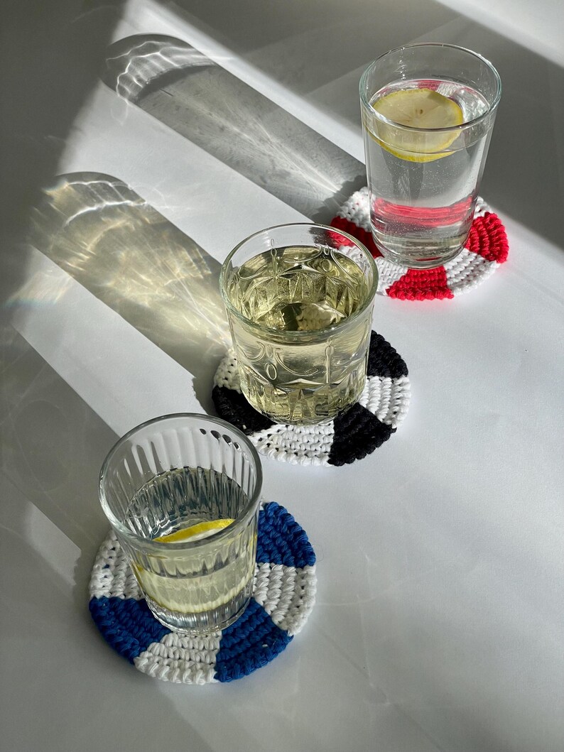 Crochet Coaster Pdf Pattern, Pattern and Chart in English, Round and ...