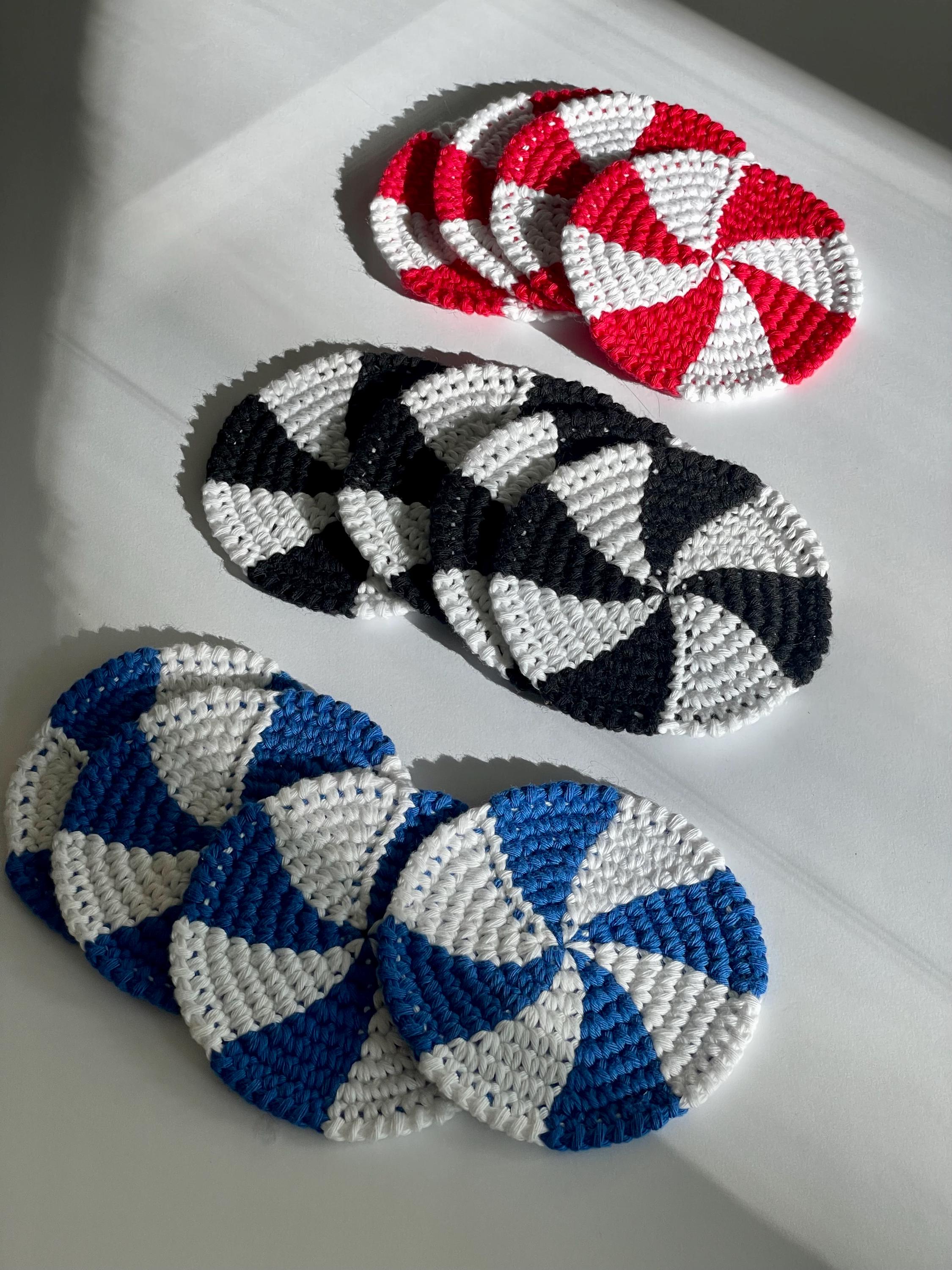 Crochet Coaster Pdf Pattern, Pattern and Chart in English, Round and ...