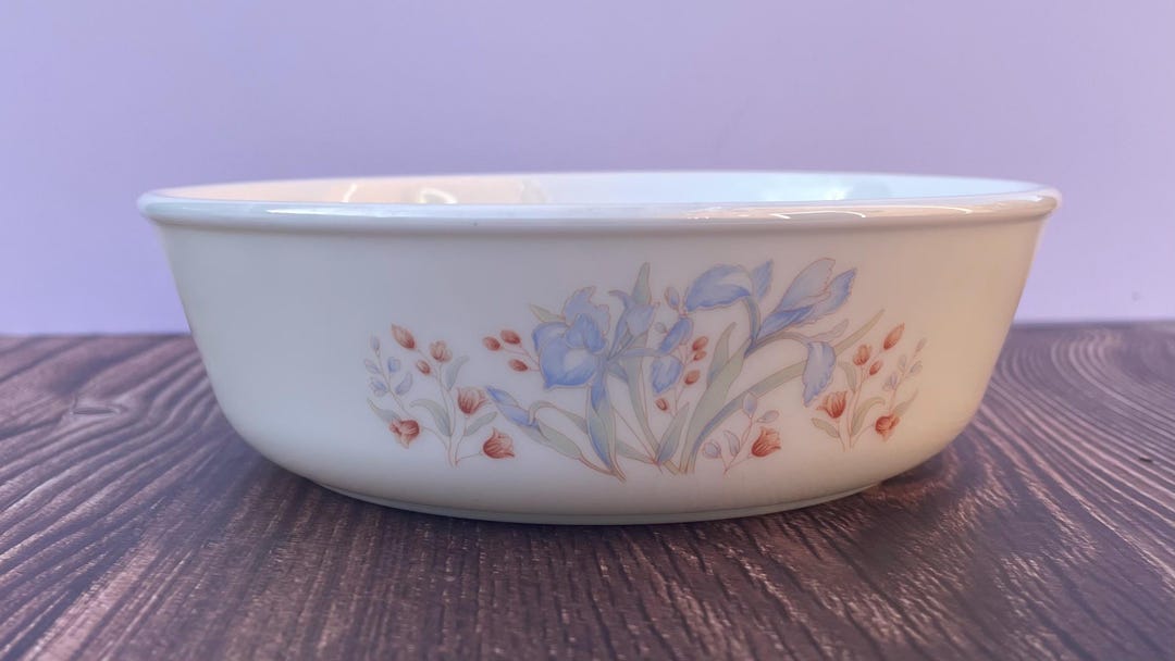 Pyrex Blue Iris Cereal Bowl - Etsy